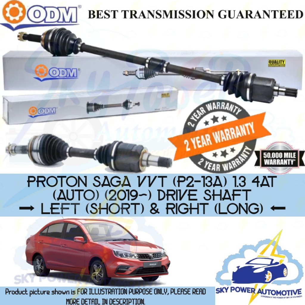 PROTON SAGA VVT P2-13A 1.3 4AT (AUTO) (2019~) ODM (CYCAR) DRIVE SHAFT ...