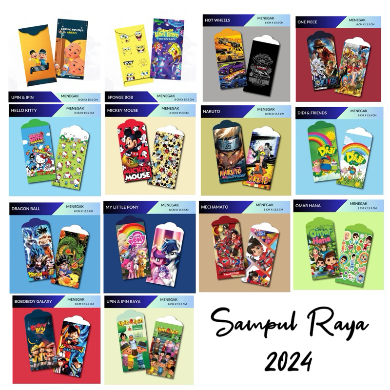 SAMPUL RAYA 2024 - CARTOON (NEW) | Shopee Malaysia