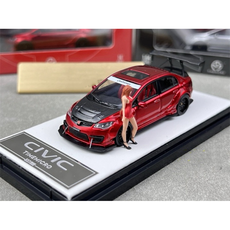 Time Micro 1/64 Honda Civic FD2 Track Edition - Red W/ Figure | Shopee ...