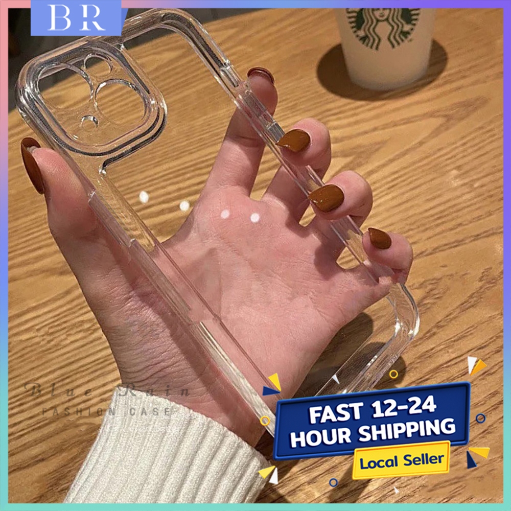 Crystal Clear Frame Protector Phone Case Compatible for iPhone 16 11 15 ...