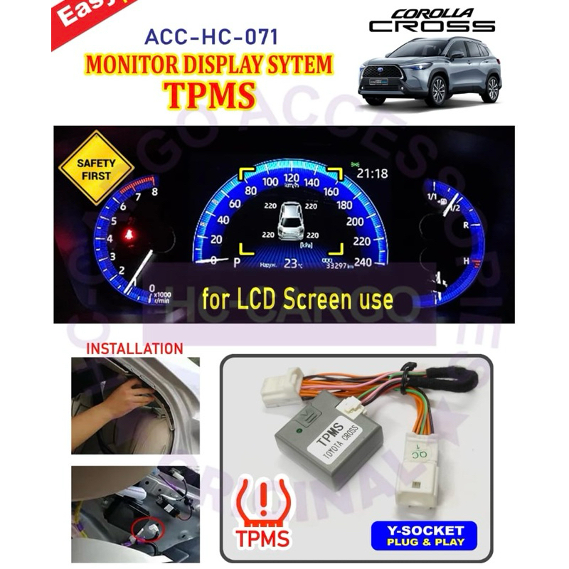 Toyota Corolla cross TPMS tire tires tyre pressure monitoring system ...