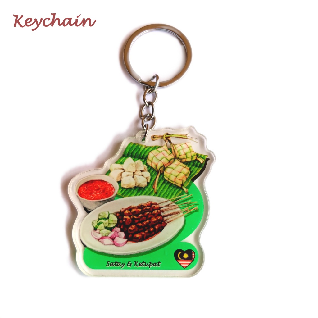 Acrylic Keychains of Malaysian Food & Beverage from Paintings of Artist ...
