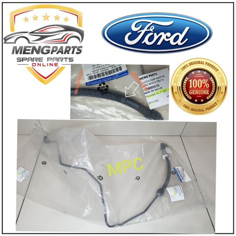 ORIGINAL FORD RANGER T6 2.2cc & 3.2cc CLUTCH PIPE ,CLUTCH HOSE AB39-7K ...
