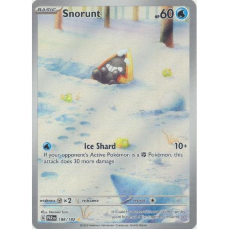 Pokemon TCG - Scarlet & Violet | Paradox Rift | Snorunt - 188/182 ...