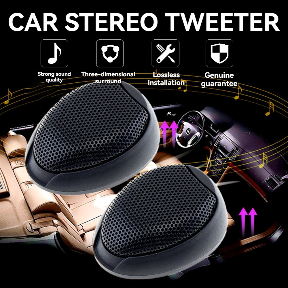Universal 2pcs Car Tweeters 20W High Efficiency Mini Dome Tweeter ...