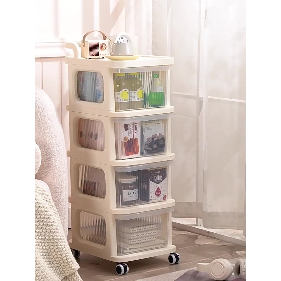 Muji Trolley Rack Drawer Cabinet Stroller Baby Storage Rack Cabinet ...
