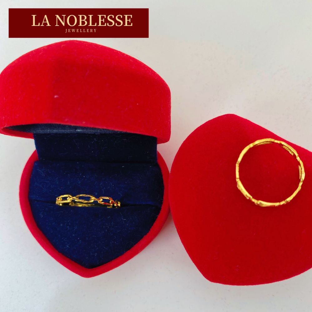 Ready Stock Cincin Emas 375 Paper Clip Minimalist Sauh Gold Ring 9K ...