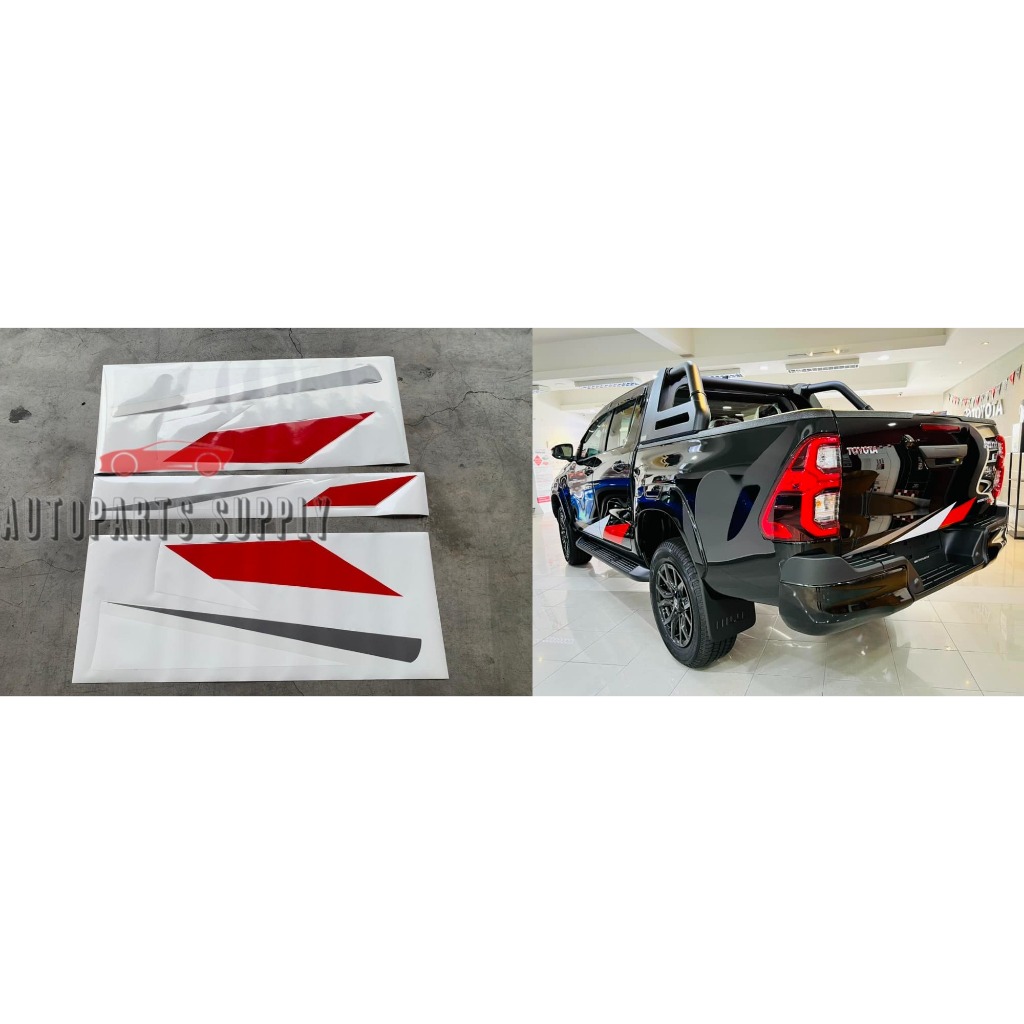 ORIGINAL TOYOTA HILUX GR SPORT GUN125 GUN126 BODY STICKER SET | Shopee ...