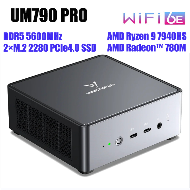 Minisforum EliteMini UM780 XTX AMD Ryzen 7 7840HS Mini PC Windows 11 ...