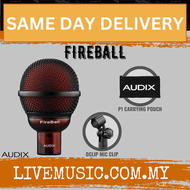 Audix FireBall Dynamic Instrument Microphone ( Fire-Ball / Fire Ball ...