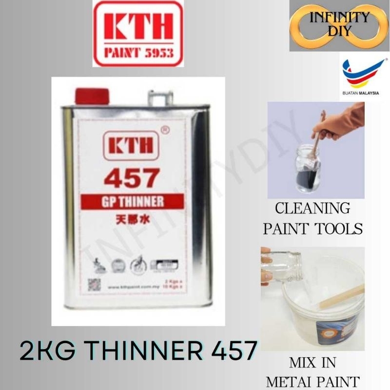 KTH THINNER 457 2KG/THINNER CAMPUR DALAM CAT MINYAK/GP THINNER | Shopee ...