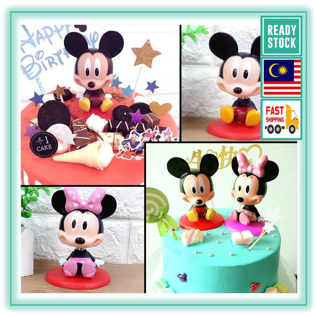 Birthday Cake Decoration Figure Cake Topper Flag Cupcake Topper Mickey ...