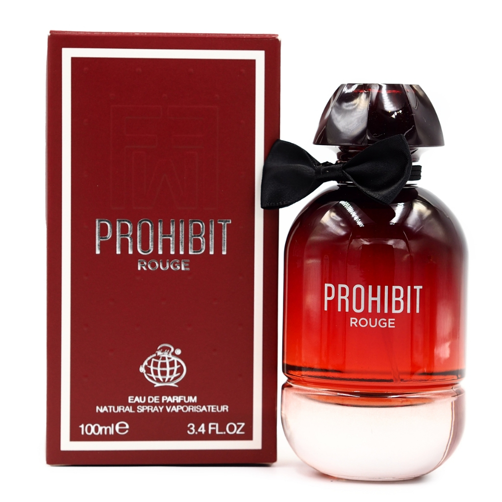 100% Original, Prohibit Rouge EDP Parfum for Women by Fragrance World ...