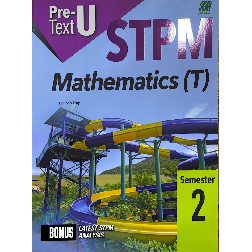 [Sasbadi] Pre-U Text STPM - Mathematics (T) (Semester/Penggal 2) | Shopee Malaysia