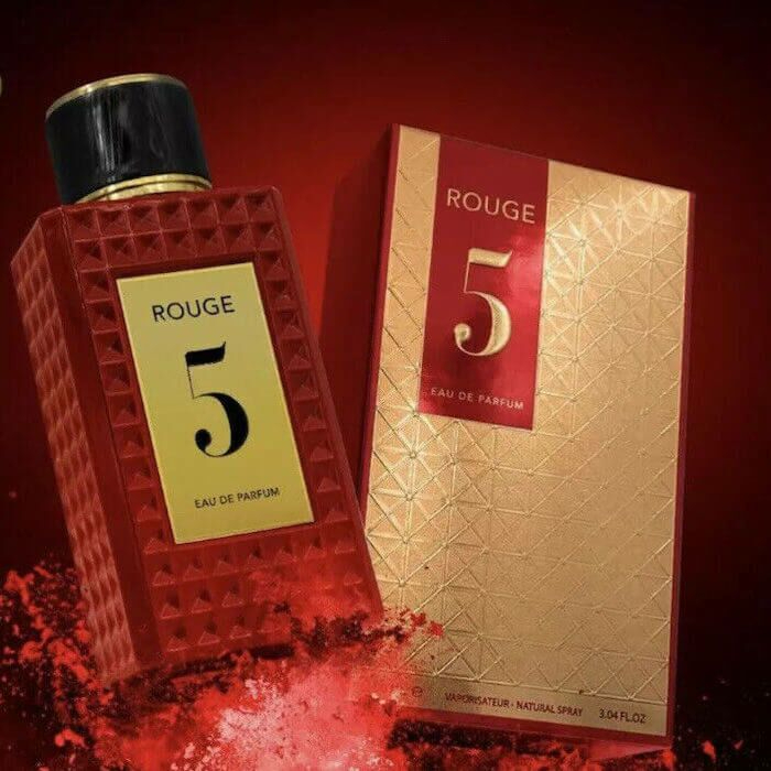 100% Original, Rouge 5 Eau De Parfum by Fragrance World 90ml | Shopee ...