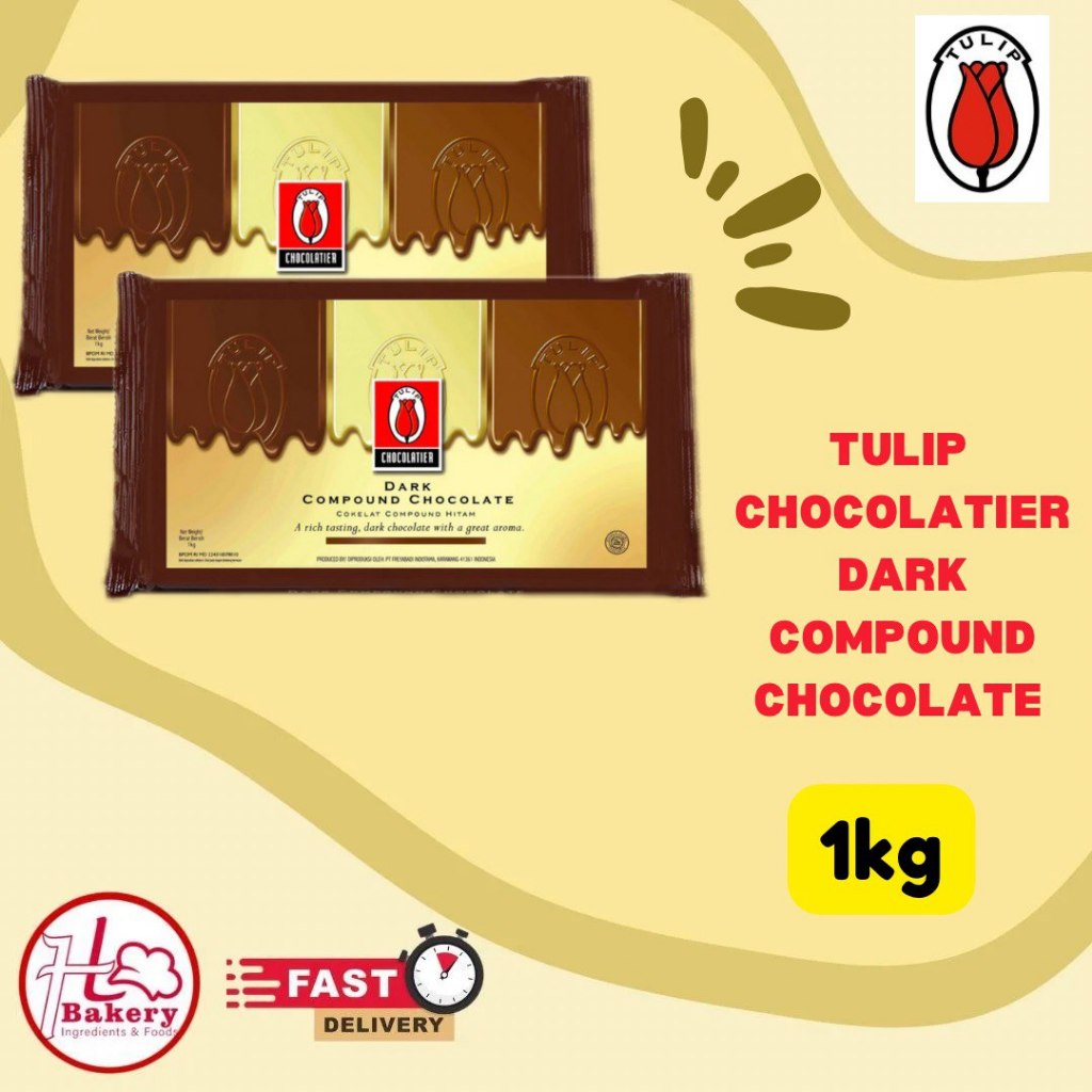 TULIP CHOCOLATIER DARK COMPOUND CHOCOLATE 1KG | Shopee Malaysia