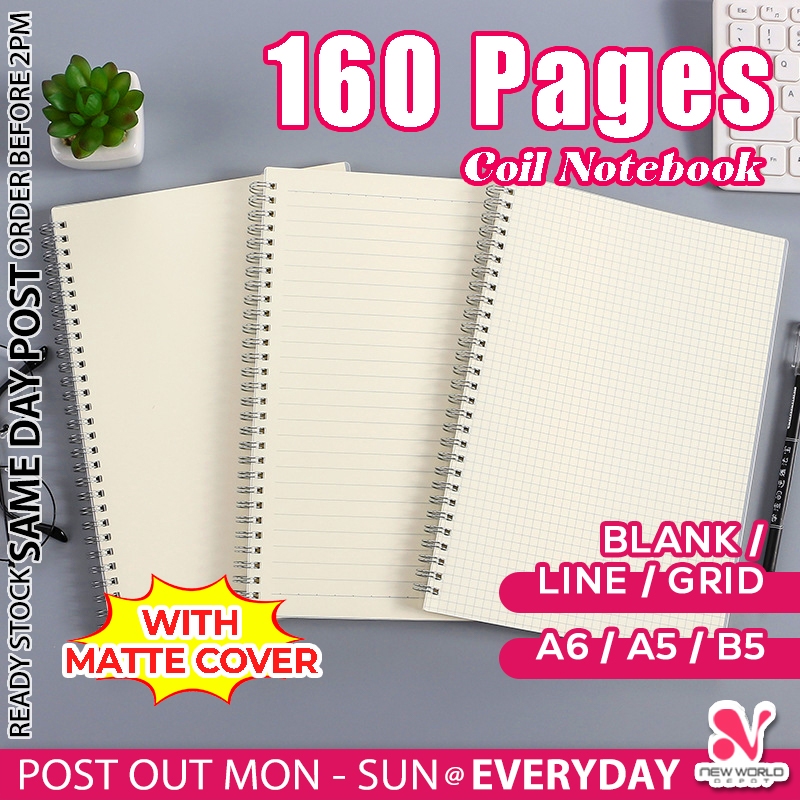 𝗟𝗔𝗬-𝗙𝗟𝗔𝗧 𝗗𝗘𝗦𝗜𝗚𝗡 》Matte Cover Spiral Coil Notebook Journal Note Book ...