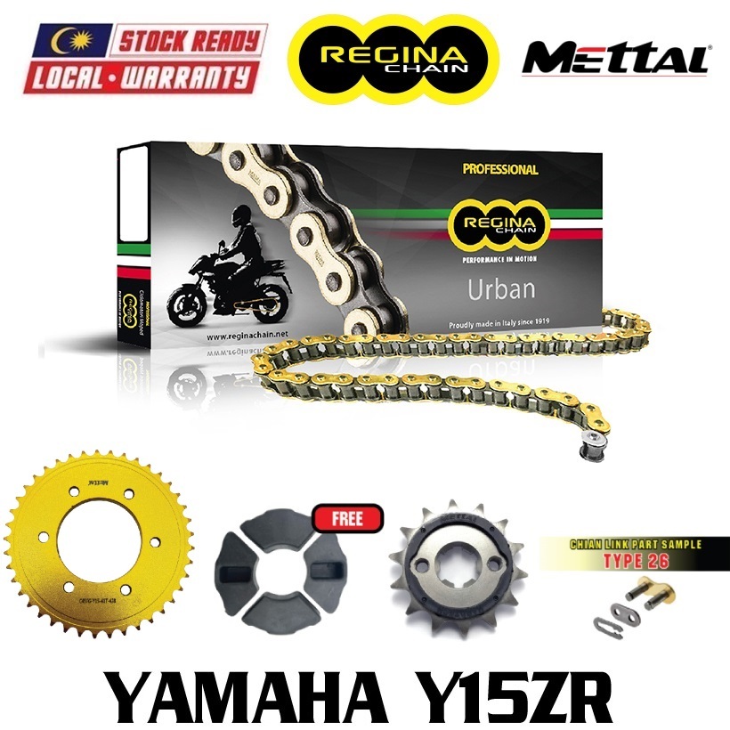 YAMAHA Y15ZR 150CC Full Set Regina Chain 428 Metal Sprocket Kit ...