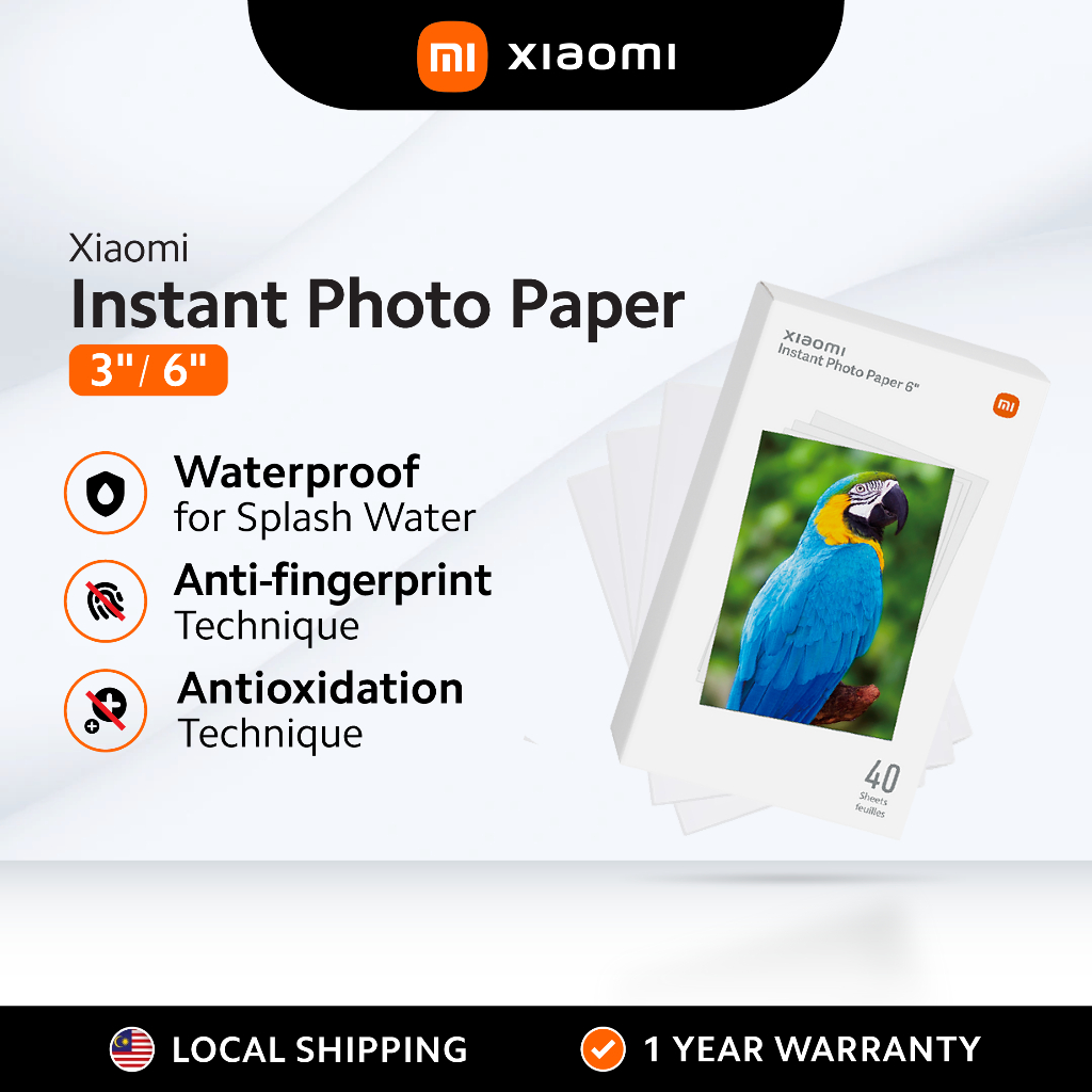 Xiaomi 1S Instant Photo Paper (3" / 6") | High-Definition | Color ...
