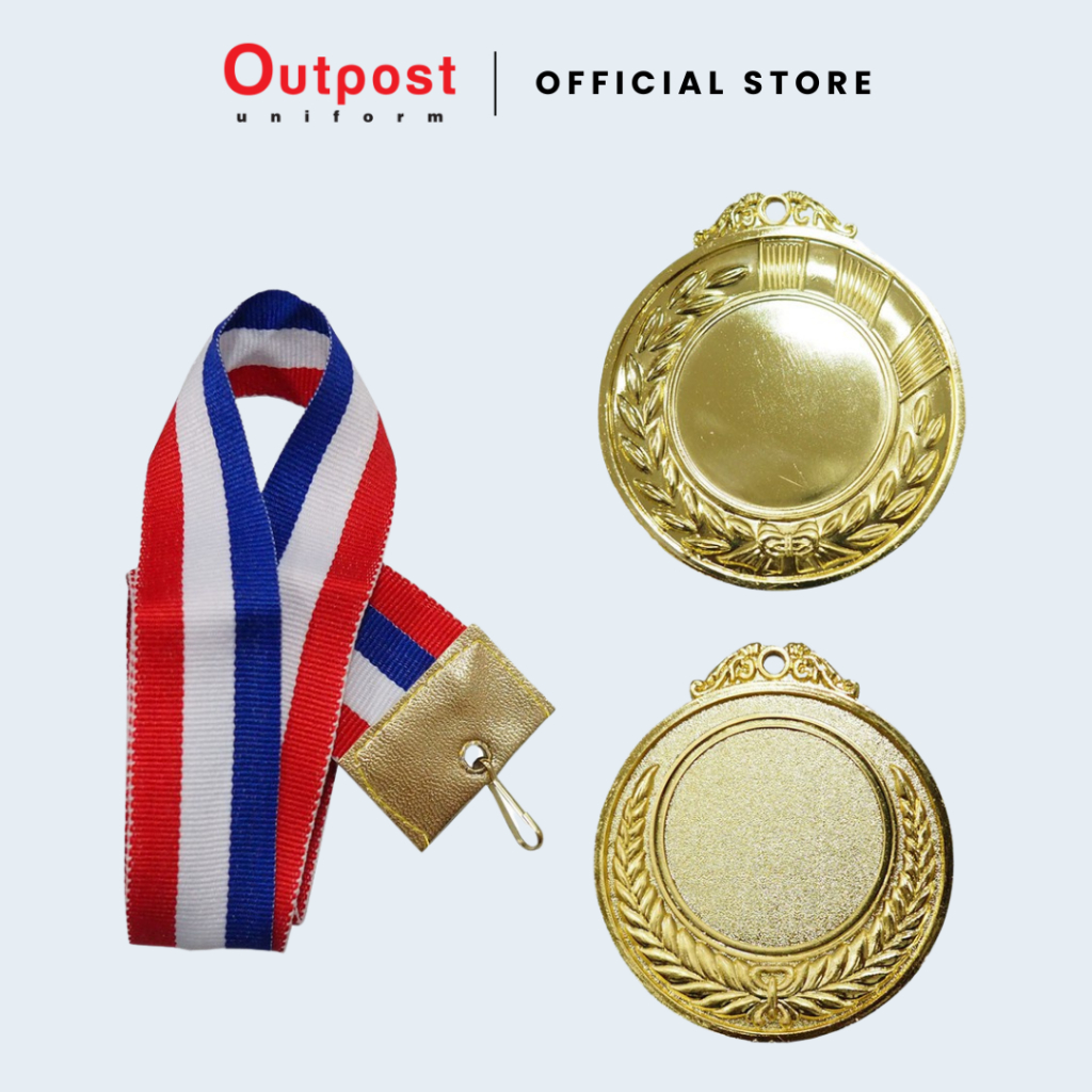 Outpost Plain Hanging Medal Metal + Ribbon - Gold/Silver/Bronze ...