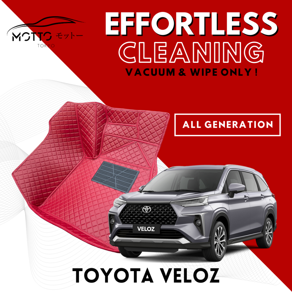Motto Customised 5D Car Mat Toyota Veloz [PU Leather alas kaki karpet ...