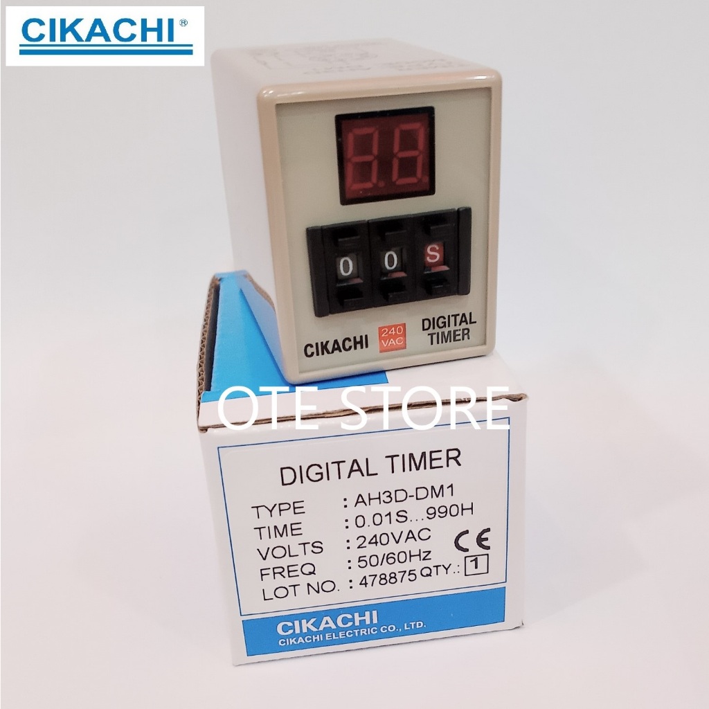 CIKACHI (CKC) AH3D-DM1 0.01S-990H MULTI RANGE DIGITAL TIMER RELAY (240V/415V) | Shopee Malaysia