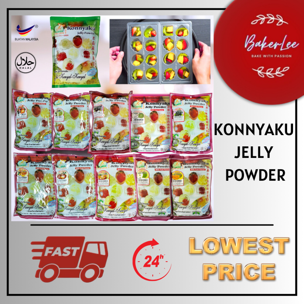 HAPPY GRASS KONNYAKU JELLY POWDER 水晶蒟蒻果冻 预拌粉 HALAL / SERBUK JELI KONNYAKU | Shopee Malaysia