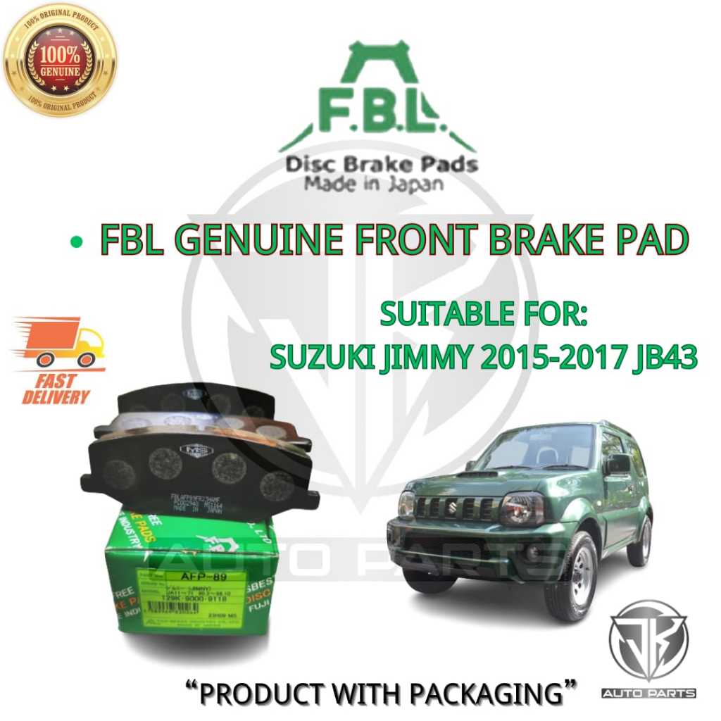 #100% ORIGINAL#FBL FRONT BRAKE PAD SUZUKI JIMMY 2015-2019 JB43 1.3 (FBL ...