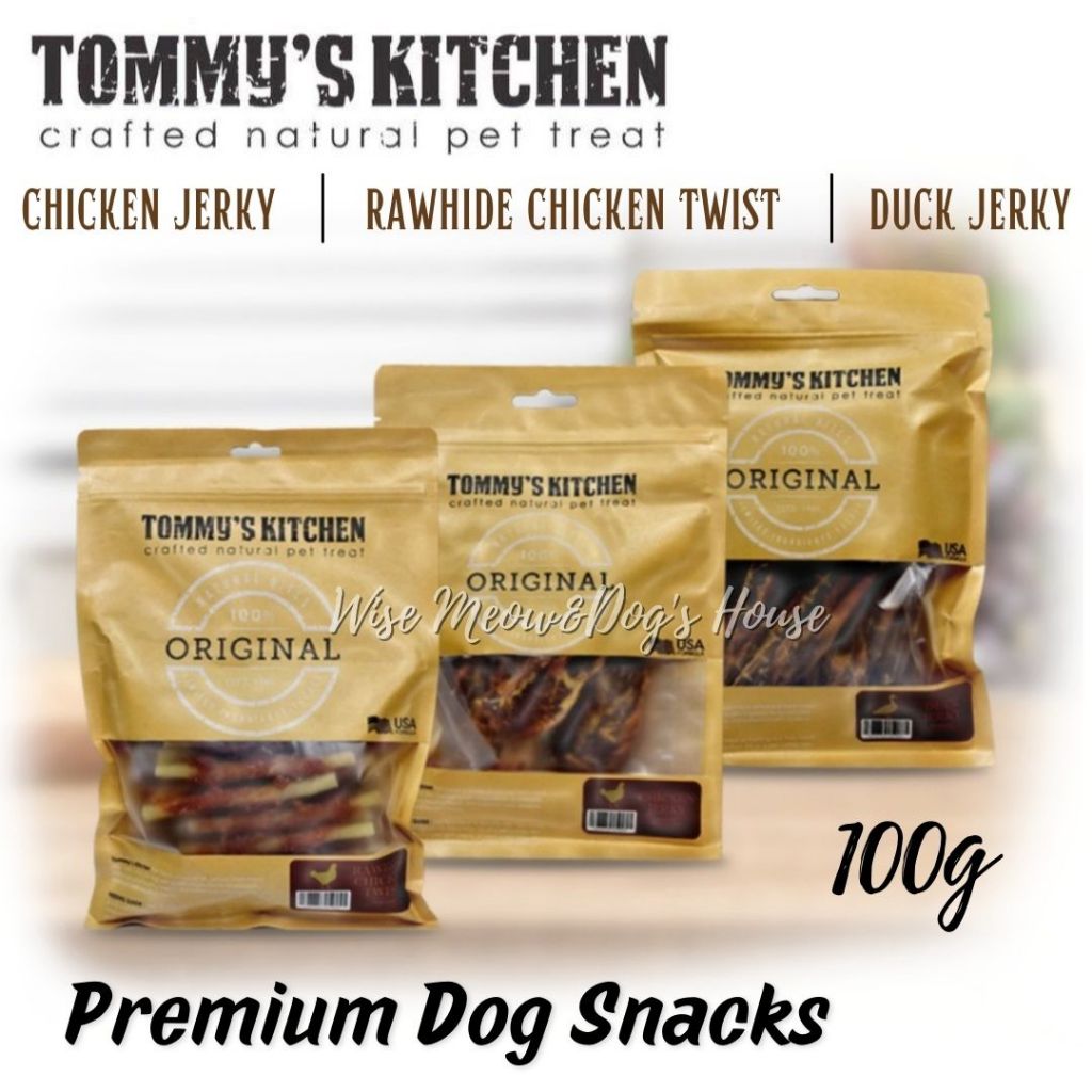 Tommy’s Kitchen Premium Snack Food -Dogs 100g (Chicken Jerky, Duck ...
