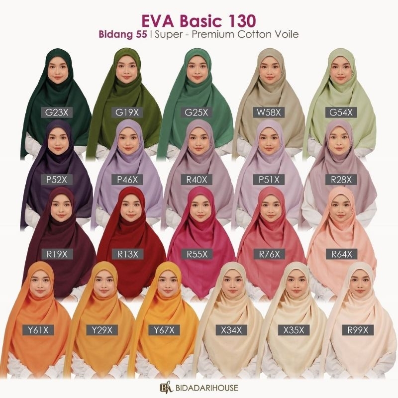 Bidadarihouse Bawal Bidang 55 Plain Cotton Voile EVA BASIC | Shopee Malaysia