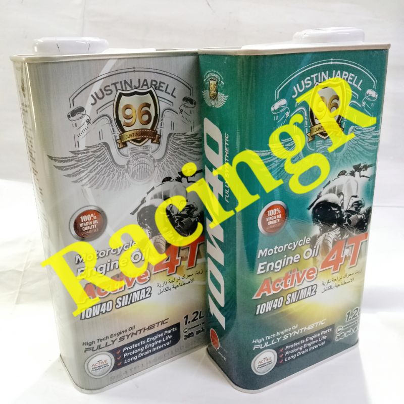 * Y16 RS150 RSX ENGINE OIL JUSTIN JARELL 96 100% FULLY SYNTHETIC 10W40 ...