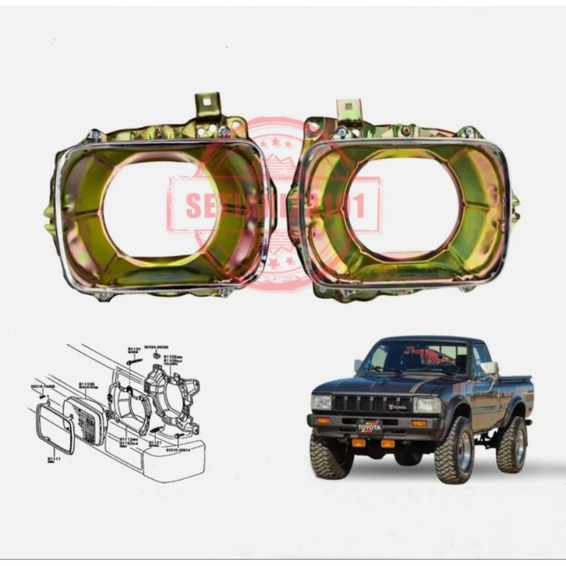 TOYOTA HILUX LN40 RN40 LN65 LN106 HEAD LAMP PANEL/HEAD LIGHT BASE/HEAD ...