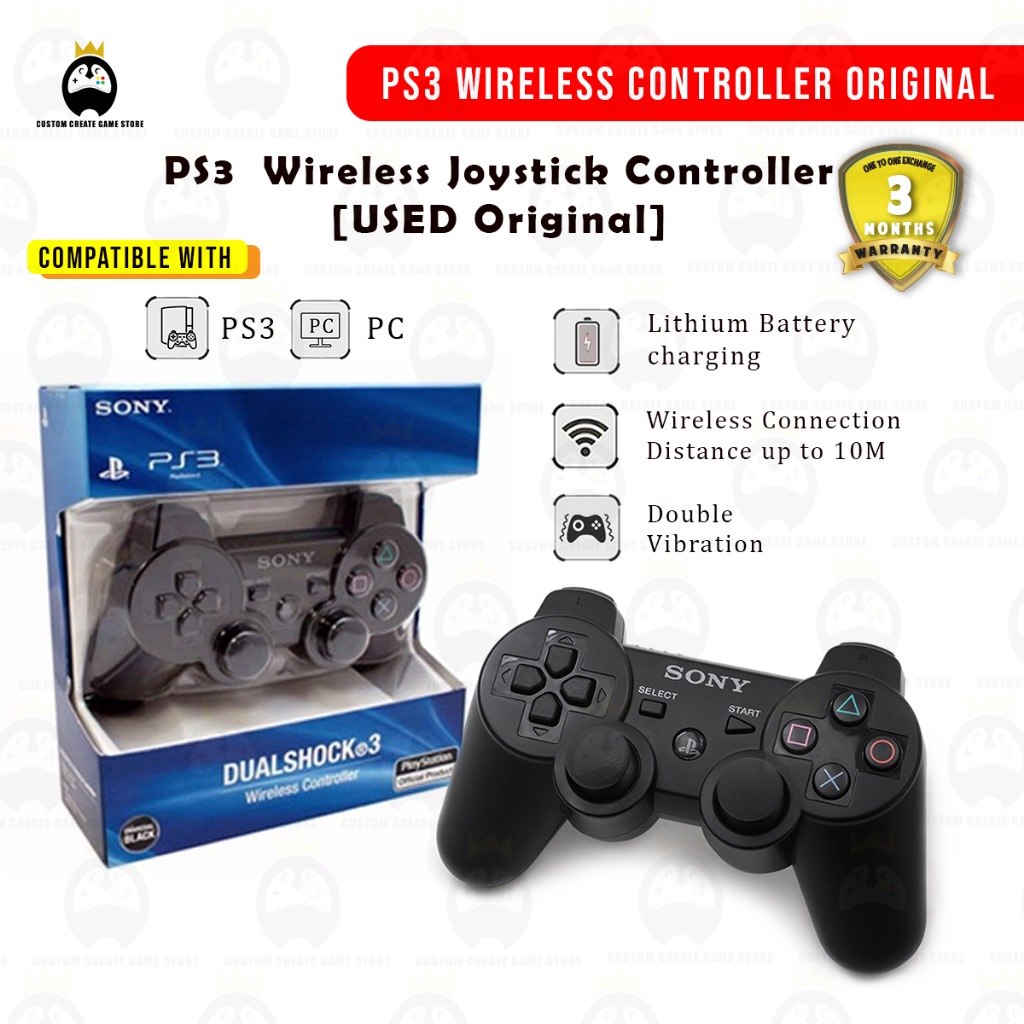 Sony PS3 WIRELESS JOYSTICK Controller Original DS3 [Warranty 1 Year ...