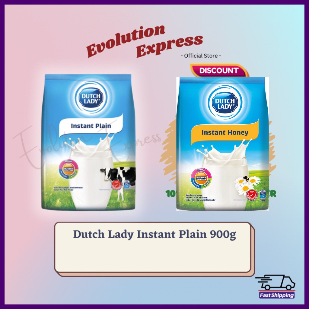 Dutch Lady Instant Honey/Plain Flavoured Milk Powder 600g/900g | Shopee ...
