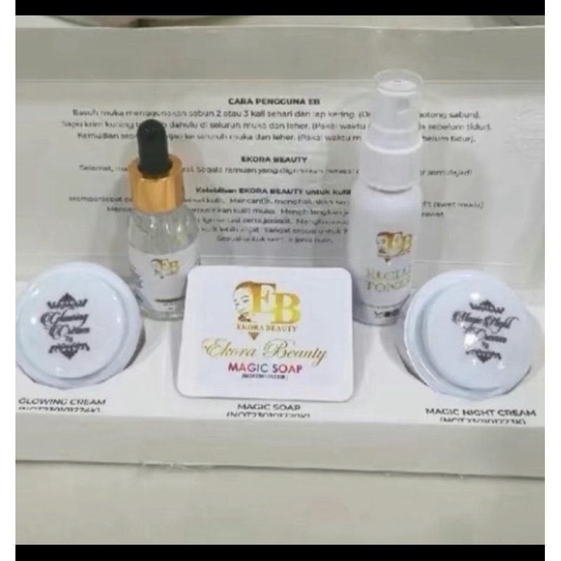 SKINCARE SET 5 BERADIK PRODUK EKORA BEAUTY | Shopee Malaysia