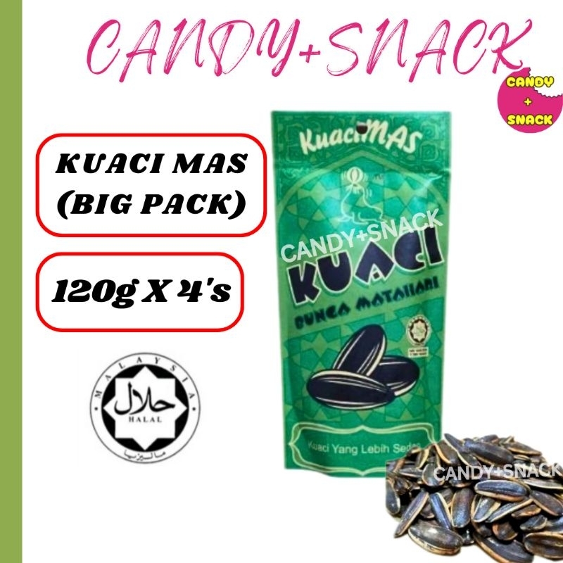 [120g X 4PACK BIG] KuaciMAS Original Brand Seal l Kuaci Pek Besar l ...