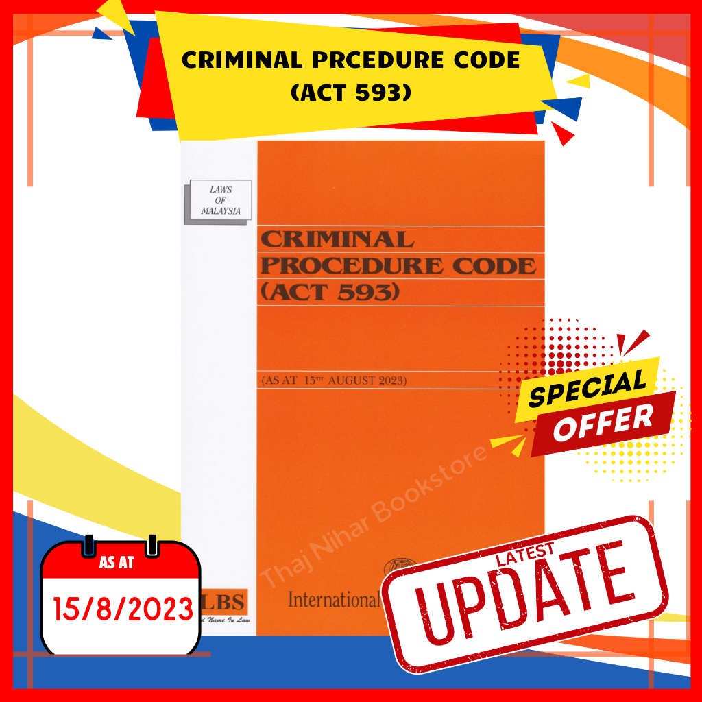 15th August 2023 Pindaan Terbaru! Criminal Procedure Code (Act 593 ...