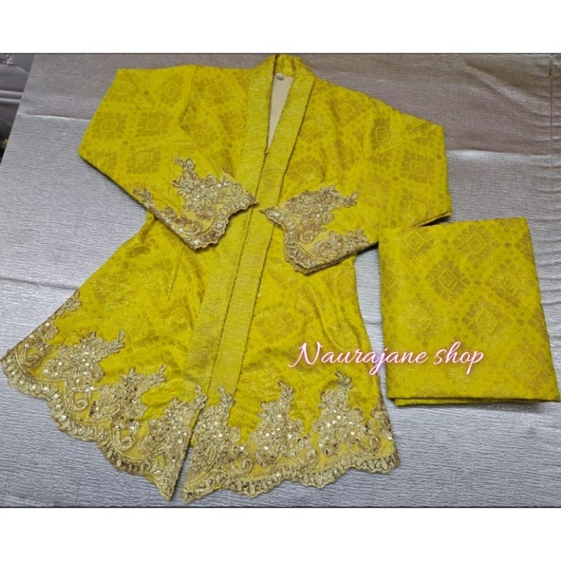 KEBAYA SONGKET KUNING | Shopee Malaysia