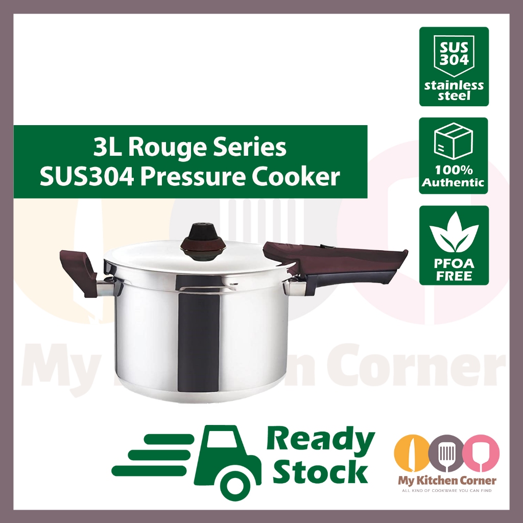 3L Pressure Cooker Rouge Series Multi-ply Stainless Steel 304 Stovetop ...