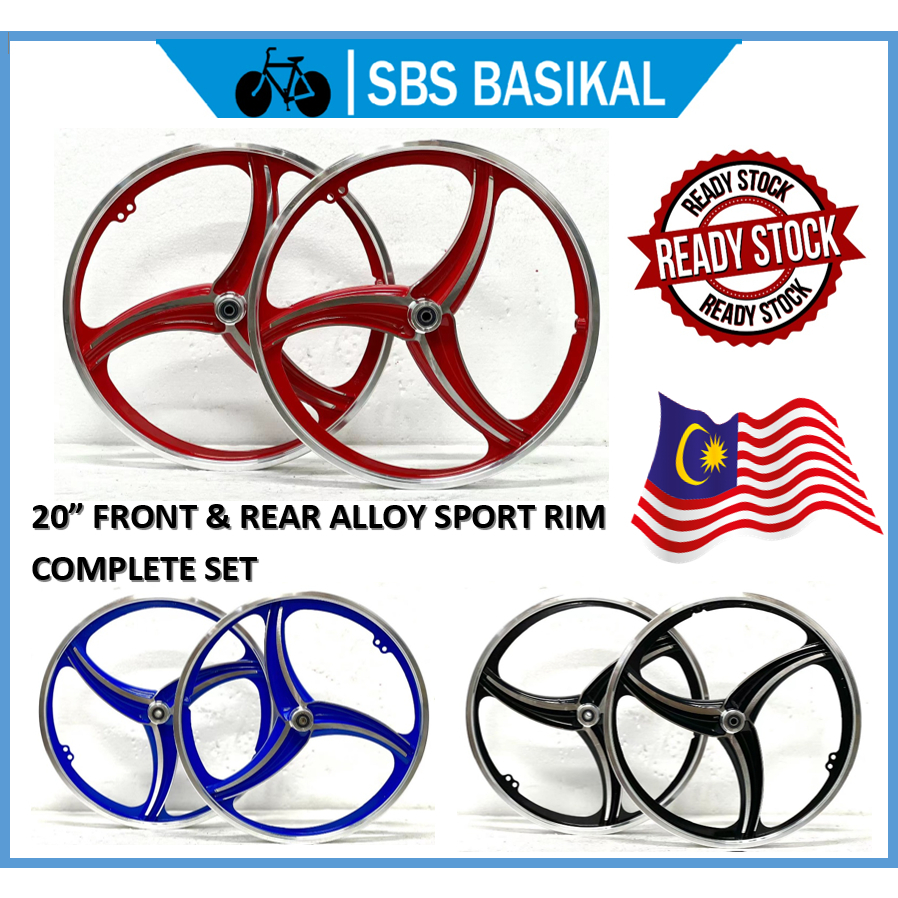 20" FRONT & REAR ALLOY SPORT RIM WITH 3-FAN , HUB SPINDLES COMPLETE SET ...