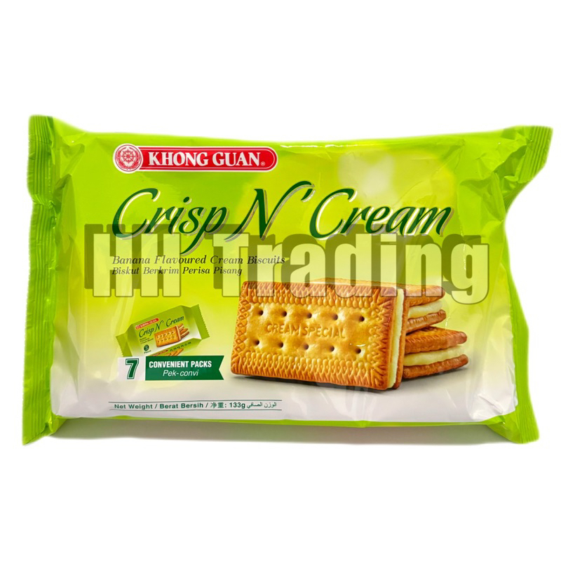 133g KHONG GUAN CRISP N CREAM BANANA FLAVOURED CREAM BISCUITS / BISKUT ...