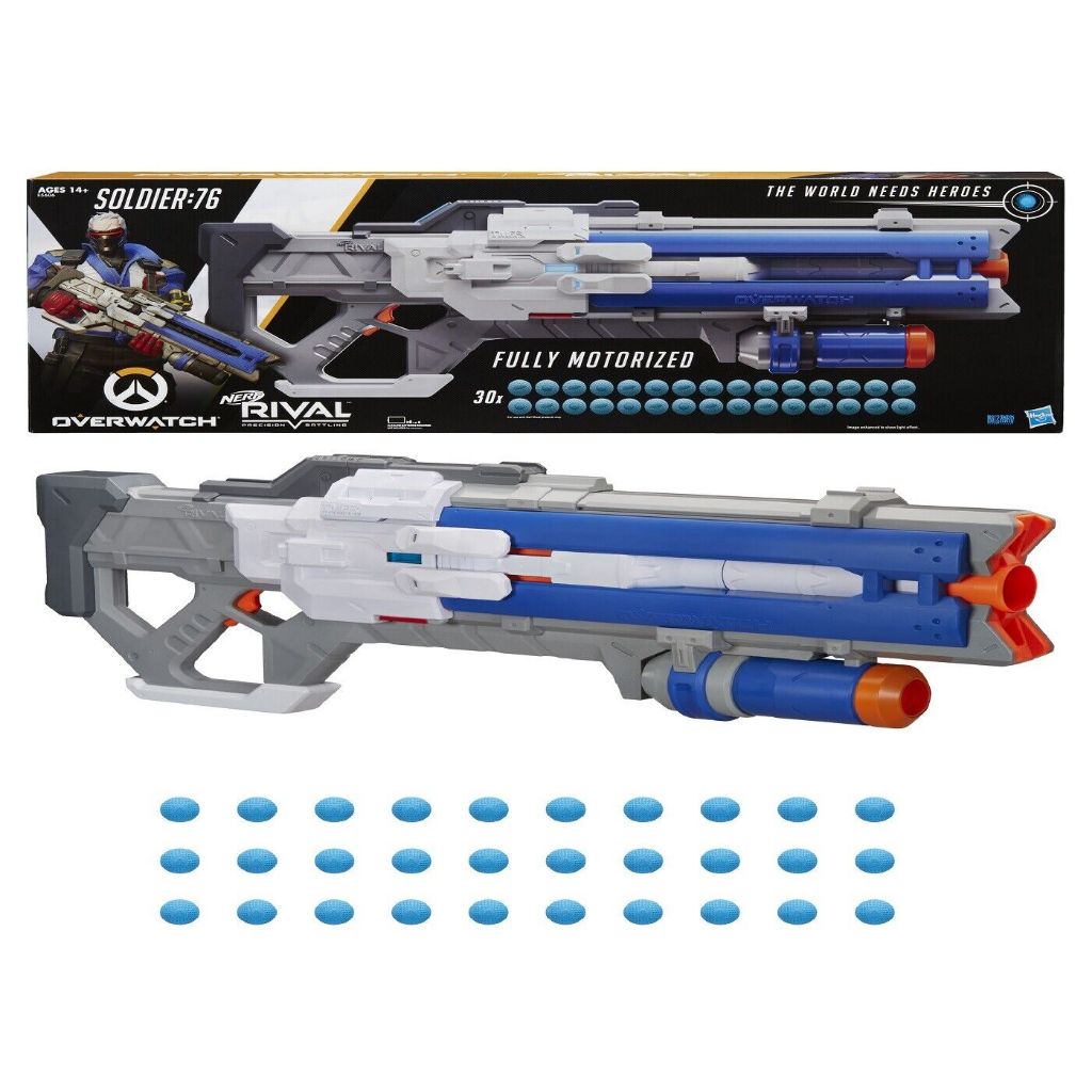 NERF FULLY MOTORIZED OVERWATCH SOLDIER 76 RIVAL BLASTER (E5606 ...