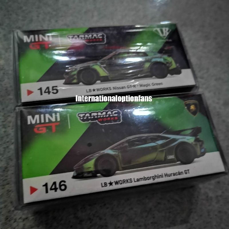 mini gt lbwk nissan R35 lamborghini huracan magic green #145 #146 new ...