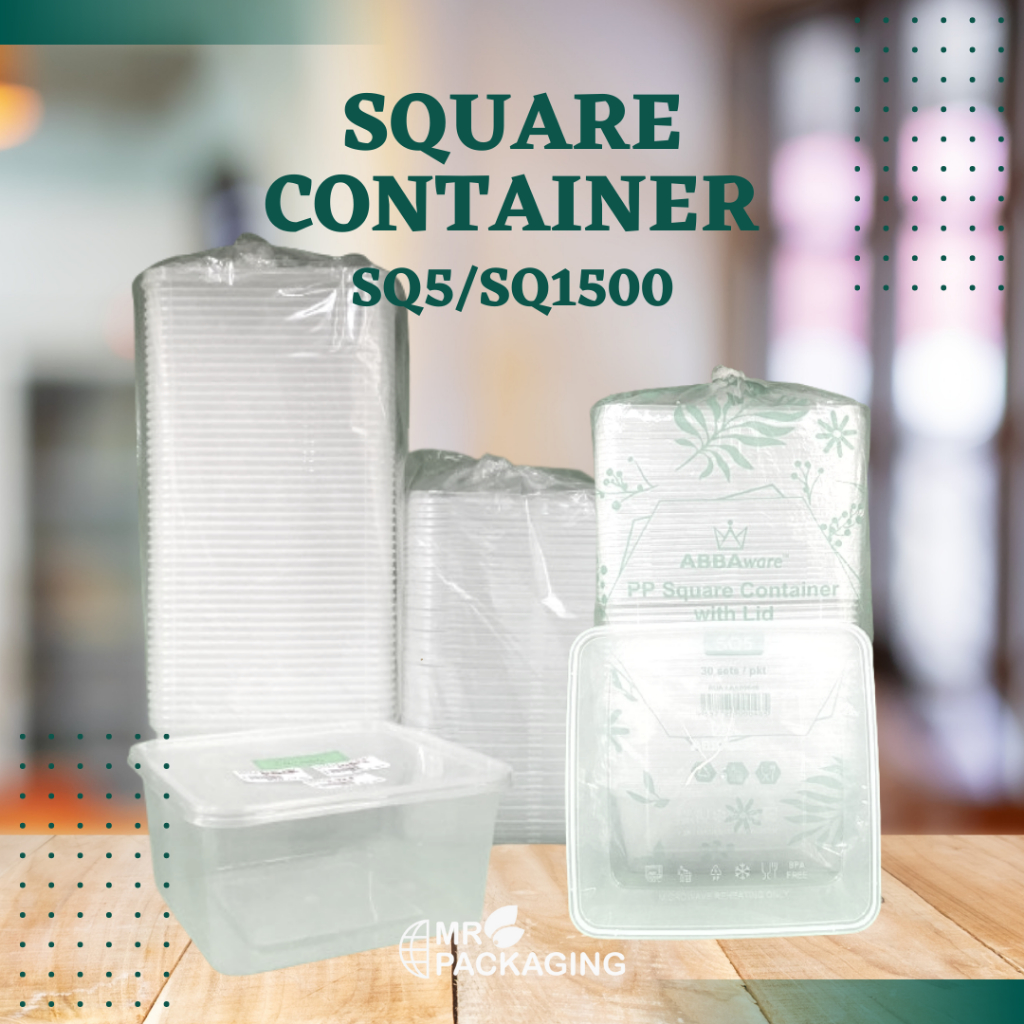 Square Microwave Disposable Plastic Food Container With Lid / Segi ...