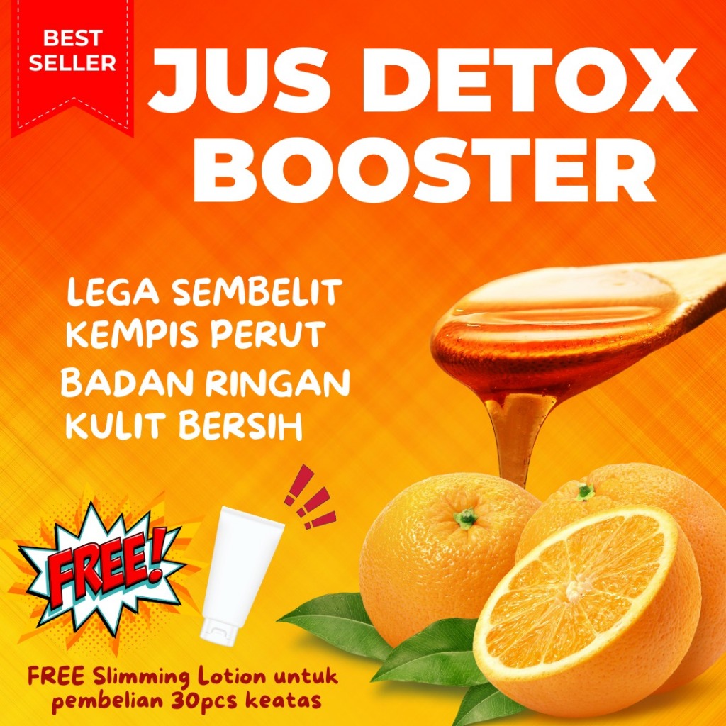 JUS DETOX BOOSTER I 1PCS I PERISA OREN I DETOXING | Shopee Malaysia