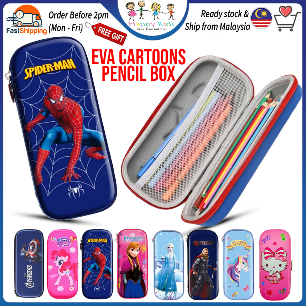 [Happy Kids] EVA Waterproof Cartoons Pencil Case Pencil Box Stationery ...