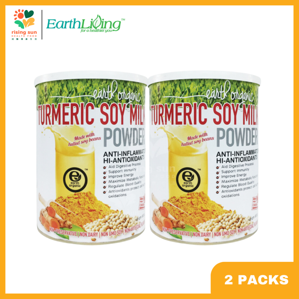 Earth Living Organic Turmeric Soymilk Powder (800G x 2) - Twin Packs ...