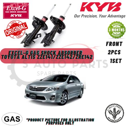 TOYOTA ALTIS ZZE141/ZZE142/ZRE142 (FRONT) 100% KAYABA (KYB) EXCEL-G GAS ...