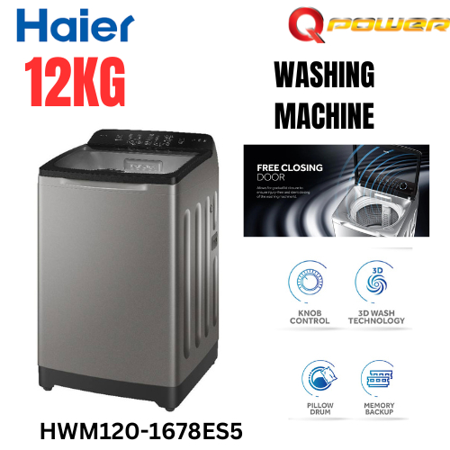 (FREE SHIPPING ) Haier HWM 120-1678/ Haier -12kg/ 3D Wash Series/ Fully Automatic/ Top Loading ...