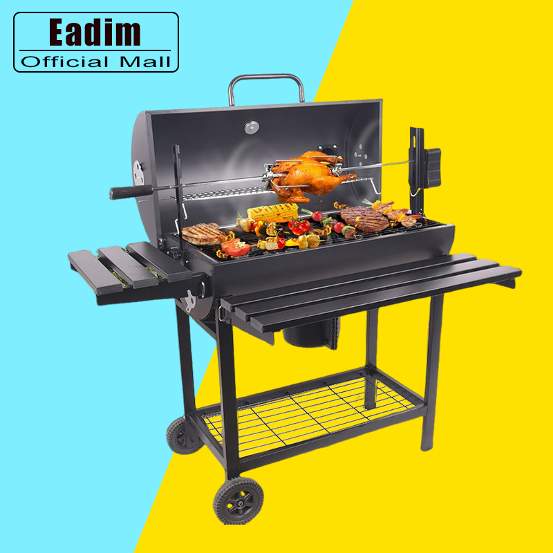 Outdoor Charcoal BBQ Grill Charcoal Smoke Griller Cooking Oven ...